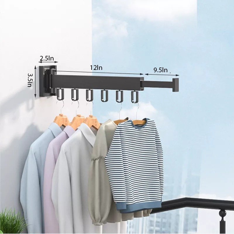 Wall Mounted Clothes Drying Rack - Kalinzy